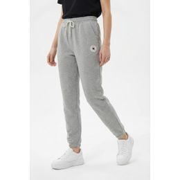 Jogginghose Converse "CHUCK PATCH JOGGER", Damen, Gr. S, N-Gr, vintage grau heather, Obermaterial: 80% Baumwolle, 20% Polyester, Hosen Jogginghose, sportlicher Stil, f&uuml;r Erwachsene