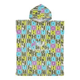 Badeponcho Roxy "Rg Stay Magical Printed", oil gr&uuml;n letter up, Obermaterial: 100% Walkfrottier;, Hausm&auml;ntel, Badeponcho