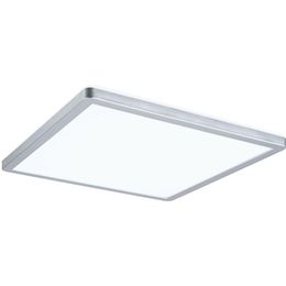 Paulmann LED Panel "Atria Shine IP44 eckig 293x293mm 16W 1600lm 4000K", grau (chromfarben), 1, H: 2,8cm, 1 Stk., Leuchten, Backlight, LED Panel