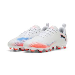 Fu&szlig;ballschuh Puma "FUTURE 8 PLAY FG/AG JR", Kinder, Gr. 34, Puma wei&szlig;, Puma schwarz, glowing rot, Synthetik, Schuhe Fu&szlig;ballschuh, f&uuml;r Rasen- und Kunstrasenpl&auml;tze, f&uuml;r Jugendliche