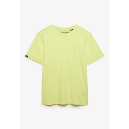 Rundhalsshirt Superdry "CLASSIC ESSENTIAL NEON TEE", Damen, Gr. L, neon gelb lime, Single Jersey, Obermaterial: 100% Baumwolle, unifarben, relaxed fit normal, Rundhals, Shirts Rundhalsshirt