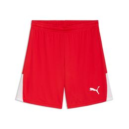 Trainingsshorts Puma "TEAMLIGA26 SHORTS", Damen, Gr. XXL, N-Gr, Puma rot, Puma wei&szlig;, Puma wei&szlig;, Interlock, Obermaterial: 100% Polyester, unifarben, regular fit kniefrei, Hosen Trainingsshorts, mit DryCELL-Technologie, atmungsaktiv, Regular Fit