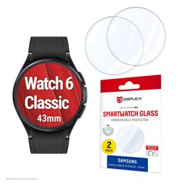 Displex Displayschutzglas "Smartwatch Glass Unbreakable Protector", transparent, B:9cm H:0,3cm T:13,5mm, Displayfolien, Displayschutzfolie, Schutzfolie, Bildschirmschutz, kratz- & sto&szlig;fest, Displayschutzglas