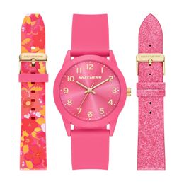Quarzuhr Skechers "Printed Interchangeable Straps", pink, rosa, Armbanduhren, Damen, Quarzuhr, Armbanduhr, Damenuhr, Silikonarmband, Ideal auch als Geschenk, analog
