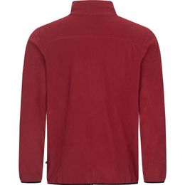 Fleecejacke DEPROC Active "KIRKVALE II MEN", Herren, Gr. S, rot (weinrot), 100% Polyester, bequem, gerader Abschluss mit Gummizug, Jacken Fleecejacke, weiche Fleecejacke in traditioneller Optik