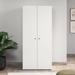 Kleiderschrank Inosign "Jersey Schlafzimmerschrank GarderobeSchrank", wei&szlig;, B:81cm H:176cm T:51cm, Holzwerkstoff, Schr&auml;nke, Kleiderschrank, Dreht&uuml;renschrank mit modernen Griffen