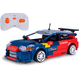 RC-Auto Jamara "CaDA, 2008 Citro&euml;n C4 WRC 1:20 2,4GHz Bricks", rot (rot, blau), Fernlenkfahrzeuge, KinderB:9,6cm H:19,8cm T:8,2cm, Kunststoff, RC-Auto, B:9,6cm H:19,8cm T:8,2cm