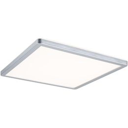 Paulmann LED Panel "Atria Shine IP44 eckig 293x293mm 16W 1600lm 3000K", grau (chromfarben), 1, H: 3cm, 1 Stk., Leuchten, Backlight, LED Panel