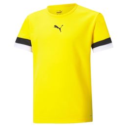 Fu&szlig;balltrikot Puma "TEAMRISE JERSEY JR", Kinder, Gr. 140, cyber gelb, Puma schwarz, Puma wei&szlig;, Netz, Obermaterial: 100% Polyester, unifarben, slim fit normal, Rundhals, Trikots Fu&szlig;balltrikot, Fu&szlig;ball, Kurzarm, mit Rundhalsausschnitt, mit DryCELL Technologie