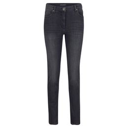 Relaxhose Betty Barclay "Basic-Jeans mit Waschung", Damen, Gr. 34, EURO, grau (dunkelgrau used denim), Obermaterial: 92% Baumwolle CO. 6% Polyester PES. 2% Elasthan EL., Hosen Relaxhose