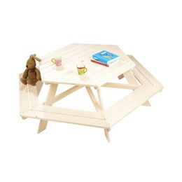 Kindersitzgruppe Pinolino "Nicki, 6-eckig", beige (natur), Sitzm&ouml;bel-Sets, Kinder, Massivholz, Kindersitzgruppe, Made in Europe