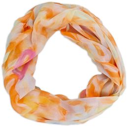 Loop styleBREAKER "Loop mit Brushstroke Herz Muster", Damen, orange, Obermaterial: 100% Viskose CV., Modisch, Modet&uuml;cher Loop