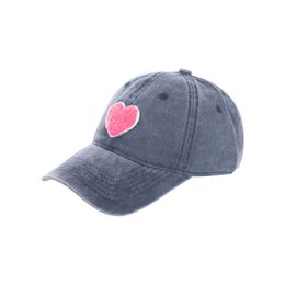 Baseball Cap Zwillingsherz "Herz", Damen, navy, Obermaterial: 100% Baumwolle, Caps Baseball Cap, Pinkes Teddy-Herzpatch, vintage Look