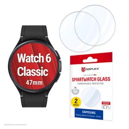 Displex Displayschutzglas "Smartwatch Glass Unbreakable Protector", transparent, B:9cm H:0,3cm T:13,5mm, Displayfolien, Displayschutzfolie, Schutzfolie, Bildschirmschutz, kratz- & sto&szlig;fest, Displayschutzglas