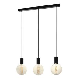 Eglo H&auml;ngeleuchte "POZUETA Pendellampe, Stahl, E27, Esstischlampe, H&auml;ngelampe, Lampe", schwarz, 3, H: 110cm, 1 Stk., Leuchten, H&auml;ngeleuchte, L84 x B6,5 x H110 cm, schwarz, 3X40W exkl., H&auml;ngeleuchte
