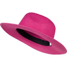 Sonnenhut styleBREAKER "Panama Strohhut - Knautschhut", Herren, pink, Obermaterial: 100% Papierstroh PAS., Modisch, H&uuml;te Sonnenhut