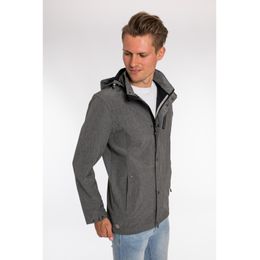 Softshelljacke DEPROC Active "ELLIOT PEAK MEN", Herren, Gr. L (52), grau (anthrazit), 96% Polyester; 4% Elasthan, mit Gummizug, Jacken Softshelljacke, auch in Gro&szlig;en Gr&ouml;&szlig;en erh&auml;ltlich