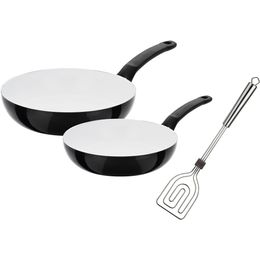 Pfannen-Set GSW "CERAMICA Blanca", schwarz, &Oslash;:28cm, Pfannen, Pfannen-Set, Induktion