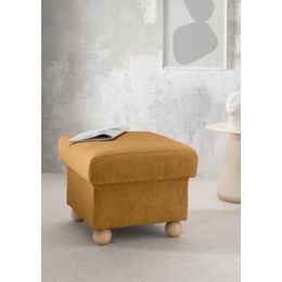 Hocker Home Affaire "Torello", gold, B:56cm H:46cm T:56cm, 100% Polyester, Hocker, Hocker