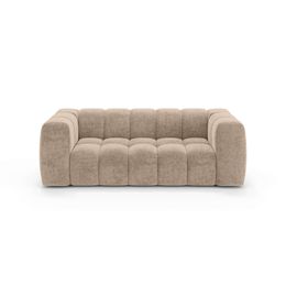 3-Sitzer HOMSY BY ANA JOHNSON "&raquo;L&laquo; BOUBELLE Design-Sofa, Bubble-Optik, Breite 217 cm", dunkelbeige, B:217cm H:75cm T:100cm, 100% Polyester, Sofas, 3-Sitzer, hoher Sitzkomfort dank Wellenunterfederung, L Sitztiefe 63 cm