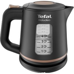 Tefal Wasserkocher "KI5338 Includeo", schwarz, B:16,6cm H:20cm T:23,3cm, Wasserkocher, Anti-Rutsch-Griff, Wasserstandsanzeige, herausnehmbarer Filter, Wasserkocher