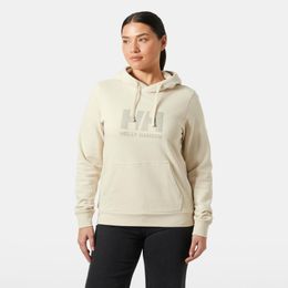 Kapuzensweatshirt Helly Hansen "W HH LOGO HOODIE", Damen, Gr. M, cream, Obermaterial: 100% Baumwolle, normal, Rundhals, Sweatshirts Kapuzensweatshirt, sportlicher Schnitt, f&uuml;r Outdoormode und Streetwear