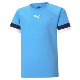 Fu&szlig;balltrikot Puma "TEAMRISE JERSEY JR", Kinder, Gr. 176, team light blau, Puma schwarz, Puma wei&szlig;, Netz, Obermaterial: 100% Polyester, unifarben, slim fit normal, Rundhals, Trikots Fu&szlig;balltrikot, Fu&szlig;ball, Kurzarm, mit Rundhalsausschnitt, mit DryCELL Technologie