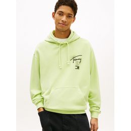 Kapuzensweatshirt Tommy Jeans "TJM RELAXED NEON SIGN", Damen, Gr. L, faded lime, Sweatware, Obermaterial: 100% Baumwolle, relaxed fit normal, Rundhals, eingesetzt Rippb&uuml;ndchen, Sweatshirts Kapuzensweatshirt, Relaxed fit mit Kapuze