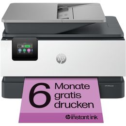 HP Multifunktionsdrucker "OfficeJet Pro 9120e", grau (wei&szlig;, grau), B:43,93cm H:27,8cm T:34,25cm, Drucker, 6 Monate gratis Drucken mit HP Instant Ink inklusive, Multifunktionsdrucker