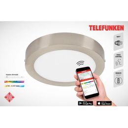 Telefunken Smarte LED-Leuchte "VIRGO", silber (wei&szlig;, neutral), Leuchten, Smarte LED-Leuchte