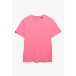 Rundhalsshirt Superdry "CLASSIC ESSENTIAL NEON TEE", Damen, Gr. XL, punch pink, Single Jersey, Obermaterial: 100% Baumwolle, unifarben, relaxed fit normal, Rundhals, Shirts Rundhalsshirt