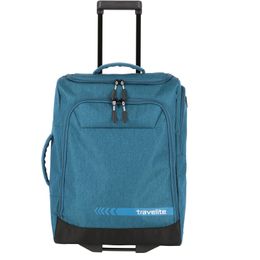Weichgep&auml;ck-Trolley Travelite "KICK OFF Reisetasche mit Rollen", Damen, Gr. B/H/T: 40cm x 55cm x 20cm 44 l, blau (petrol), Polyester, unifarben, Koffer Weichgep&auml;ck-Trolley, gro&szlig;e Reise- und Freizeittasche &ndash; ideal als Reisegep&auml;ck