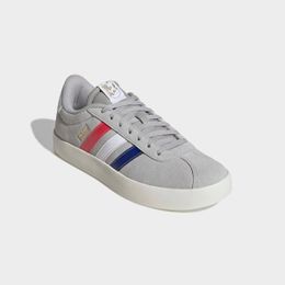 Sneaker adidas Sportswear "VL COURT 3.0", Herren, Gr. 40, grau two, mystery ink, pure ruby, Leder, Synthetik, Textil, Schuhe Sneaker, World Cup Nations Pack