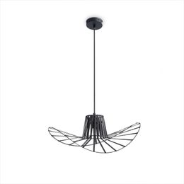 Paco Home Pendelleuchte "HUGO PD1", schwarz, 1, &Oslash; 50cm H: 14cm, Leuchten, mit kompatiblen Dimmer und Leuchtmittel, Pendelleuchte