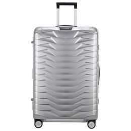 Hartschalen-Trolley Samsonite "PROXIS ALU, verschiedene Gr&ouml;&szlig;en", Damen, Gr. B/H/T: 52cm x 76cm x 29cm 91 l, aluminium, Aluminium, unifarben, Koffer Hartschalen-Trolley, aus Aluminium, mit Kreuzspanngurt, mit integriertem Namensschild