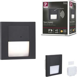 Paulmann LED Einbauleuchte "LED Wandeinbauleuchte Tsaro eckig 80x36mm", schwarz, 1, H: 8cm, 1 Stk., Leuchten, LED Einbauleuchte