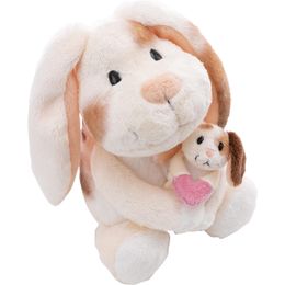 Kuscheltier Nici "Little & Me, Hase 20 cm mit Kind 6 cm", beige, Pl&uuml;schfiguren, KinderB:10cm H:20cm L:10cm, Kuscheltier, 2in1: Kuscheltier Mama mit Kuscheltier Baby, B:10cm H:20cm L:10cm
