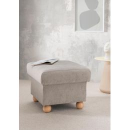 Hocker Home Affaire "Torello", taupe, B:56cm H:46cm T:56cm, 100% Polyester, Hocker, Hocker