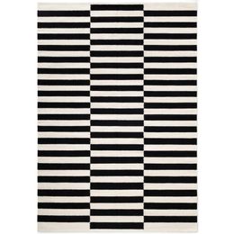 NYVI Teppich Donna - F&uuml;r Fu&szlig;bodenheizung geeignet,Robust, Pflegeleicht Gr&ouml;&szlig;e:160x230 cm;Farbe:Schwarz Natur Wei&szlig;