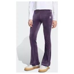 Sporthose Adidas ORIGINALS "VELOUR PANTS", Kinder, Gr. 164, N-Gr, aurora plum, wei&szlig;,, Obermaterial: 94% Polyester, 6% Elasthan, Hosen Sporthose, sportlicher Stil, f&uuml;r Kinder, aus Polyester und Elasthan