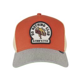 Trucker Cap Djinns "Djinns HFT Cap DNC New 1.1", Gr. onesize, orange, erdgrau, 60% Baumwolle, 40% Polyester, Caps