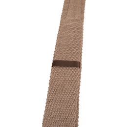 Krawatte Eterna, Herren, beige (sand), Leinen, Krawatten
