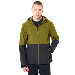 Outdoorjacke Vaude "MEN'S NEYLAND 2.5L JACKET", Herren, Gr. L, schwarz leaf, Web, Obermaterial: 100% Polyester. Futter: 100% Polyester, regular fit normal, Rundhals, eingesetzt gerader Abschluss mit Klettverschl&uuml;ssen, Jacken Outdoorjacke, sportlicher Stil, mit Kapuze, wasserdicht