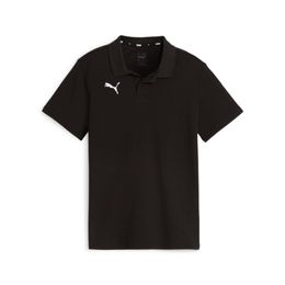 Poloshirt Puma "TEAMGOAL CASUALS POLO JR", Jungen, Gr. 128, Puma schwarz, Puma wei&szlig;, Piqu&eacute;, Obermaterial: 100% Baumwolle, unifarben, regular fit normal, Shirts, Regular Fit, Kurzarm, f&uuml;r Jugendliche, aus Baumwolle