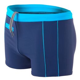 Badehose AQUARTI "Badehose Aquarti Herren Badehose Kurz mit Kontrastpaspel", Damen, Gr. L, N-Gr, blau (010 dunkelblau, blau), Obermaterial: 80% Polyamid PA. 20% Elasthan EL., Badehosen Badehose