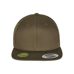 Flex Cap Flexfit "Flexfit Unisex Organic Cotton Snapback", Gr. onesize, burntolive, 98% Baumwolle, 2% Elasthan, unifarben, Caps