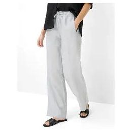Culotte Brax "Style FARINA", Damen, Gr. 42K (21), Kurzgr&ouml;&szlig;en, grau, Web, 100% Leinen, Hosen Culotte