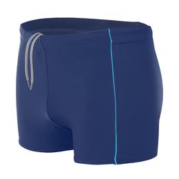 Badehose AQUARTI "Badehose Aquarti Herren Badehose Kurz mit Kontrastpaspel", Herren, Gr. M, N-Gr, blau (dunkelblau, blau), Obermaterial: 80% Polyamid PA. 20% Elasthan EL., Badehosen Badehose