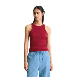 Marc O'Polo T-Shirt MARC O'POLO DENIM "aus reinem Organic Cotton", Damen, Gr. L, vivid cherry, Obermaterial: 95% Baumwolle, 5% Elasthan, unifarben, slim fit, Rundhals, normaler Saum, Shirts T-Shirt