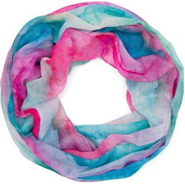 Loop styleBREAKER "Loop Aquarell Farbverlauf", Damen, pink (pink, blau, gr&uuml;n), Obermaterial: 100% Viskose CV., Modisch, Modet&uuml;cher Loop